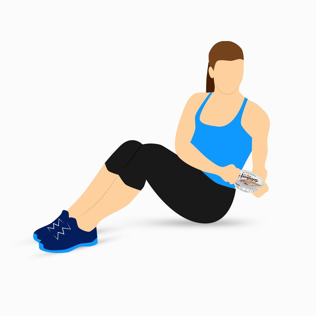 Double Dip Workout – Stretch while you snack with SSS Hommus – SSS Foods